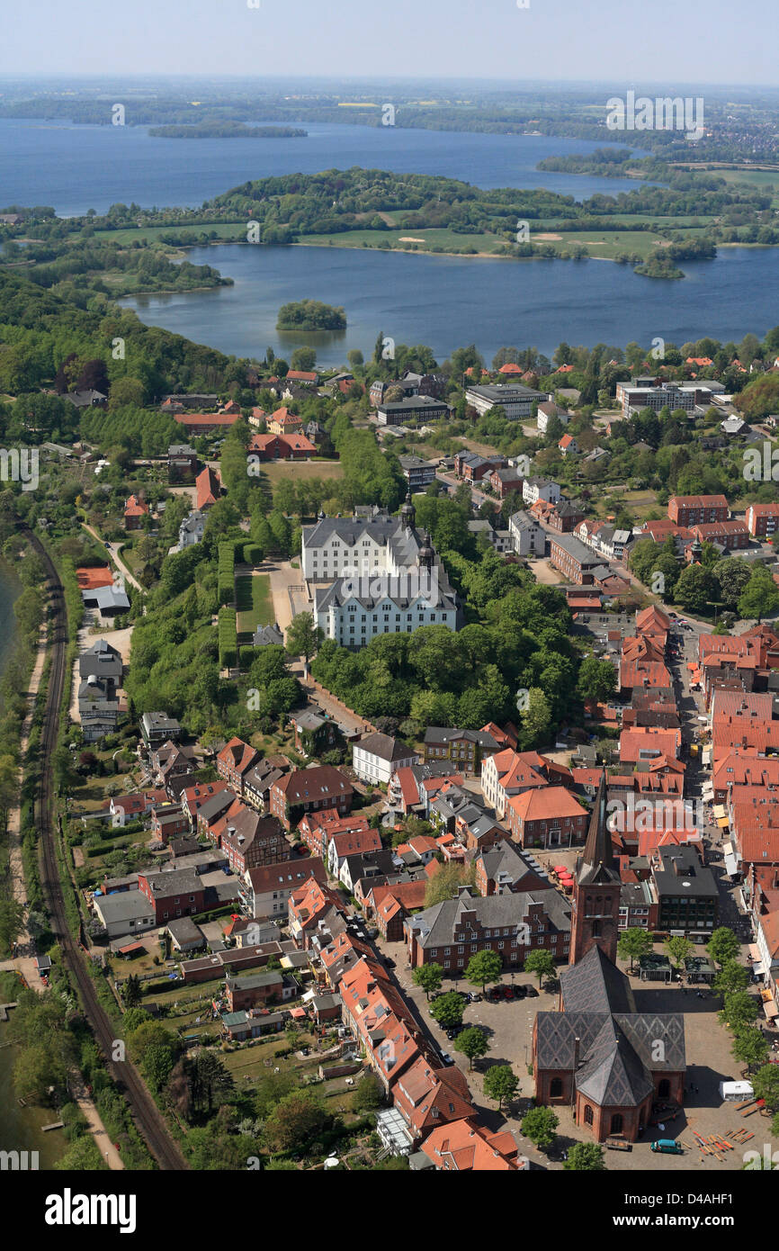Ploen, Germany, aerial view of the castle and the old town of Ploen Ploen Stock Photo - Alamy