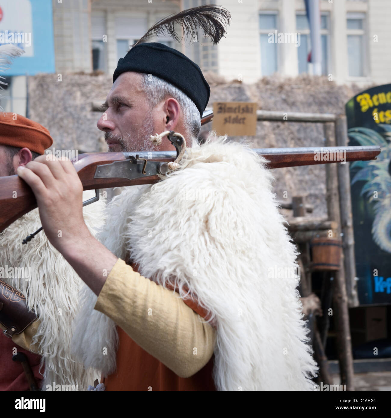 Caucasian man 50s hunter musket hi-res stock photography and images - Alamy