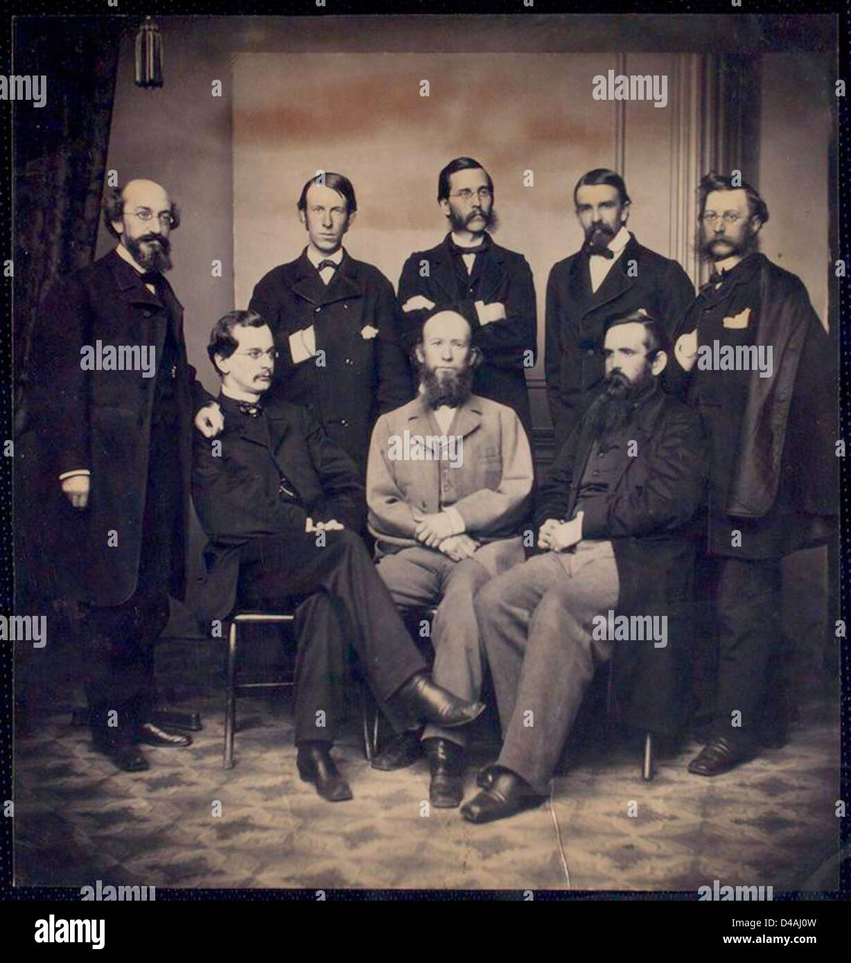 This photograph from 1869 features a group of unidentified personnel ...