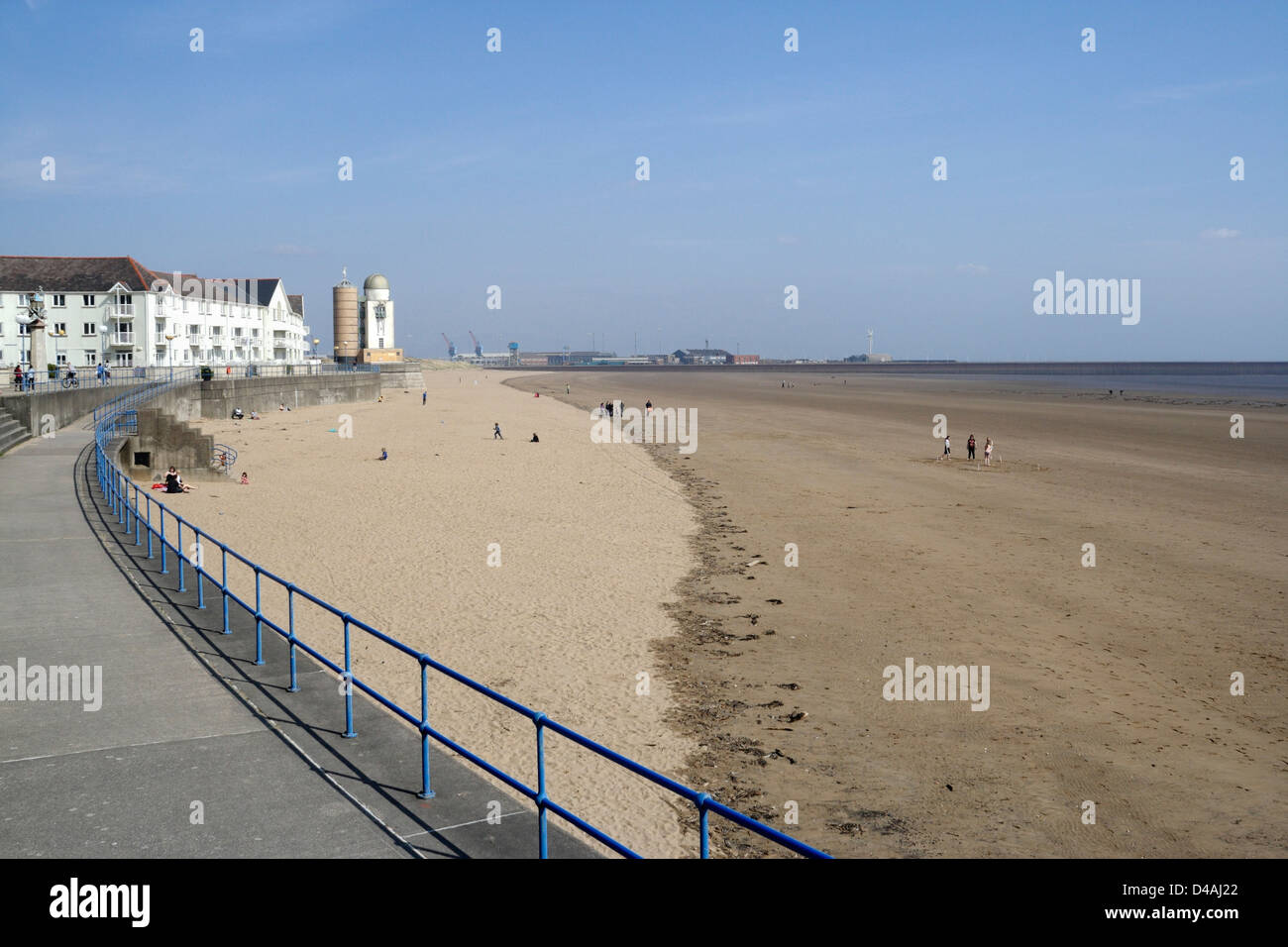 Swansea seafront beach, the maritime quarter Wales UK, Welsh coastline ...