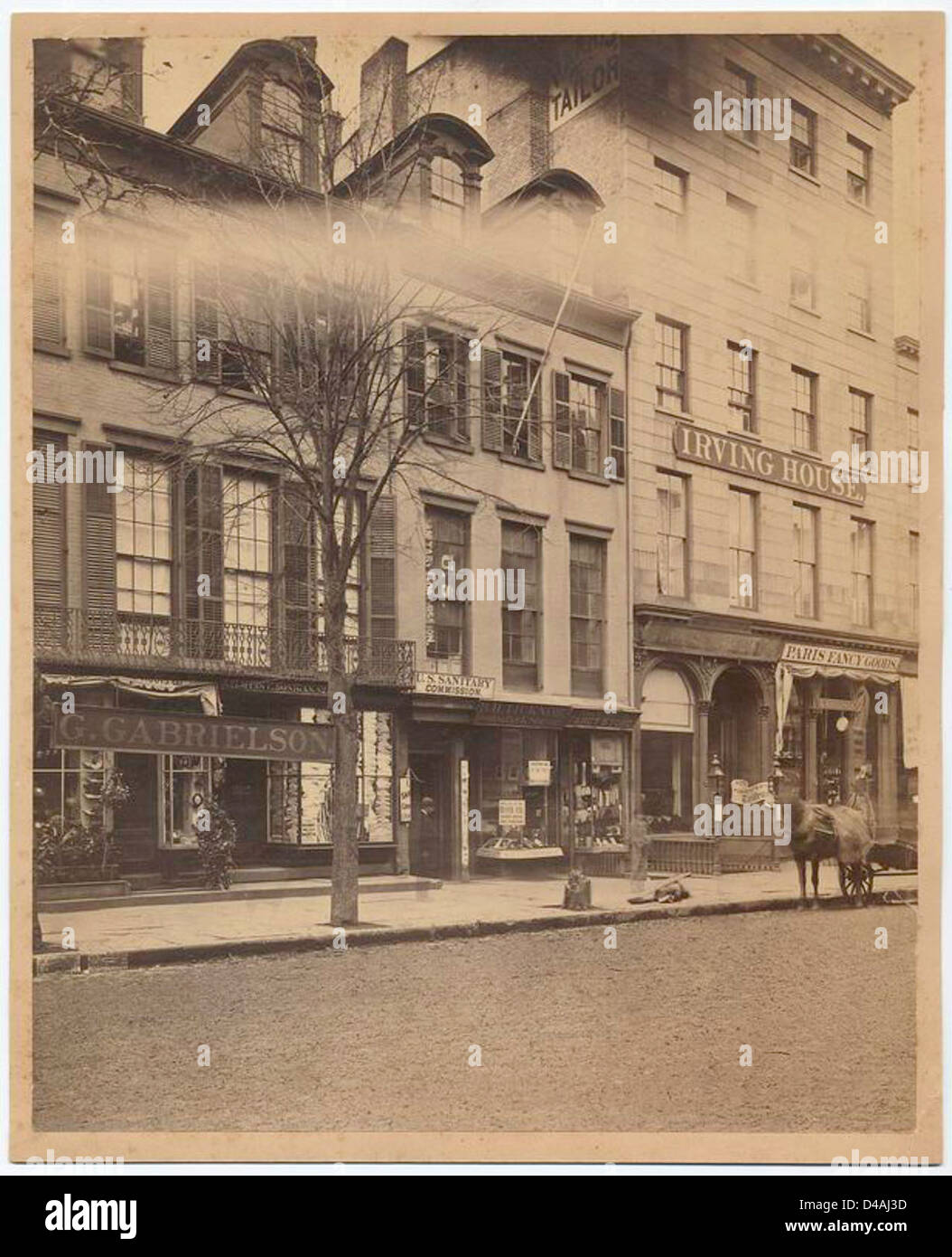 This 1869 photograph shows the storefront of the U.S. Sanitary ...
