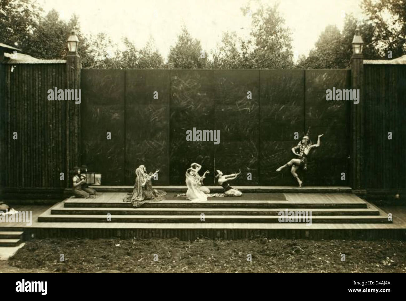 A 1920s photograph of Ted Shawn and the Denishawn dancers in an ...