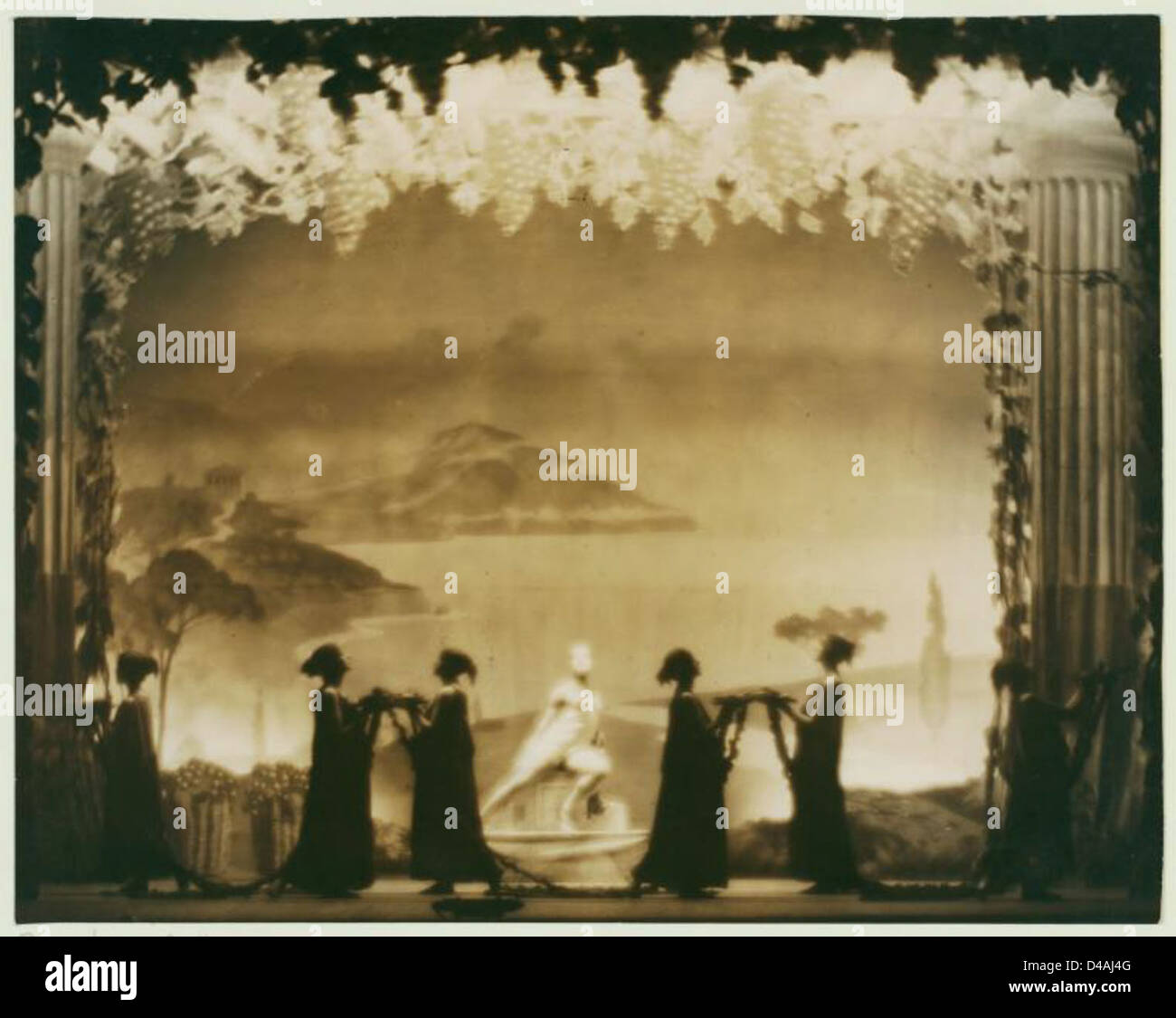 This image depicts a scene from the vaudeville production 'Les Mysteres ...