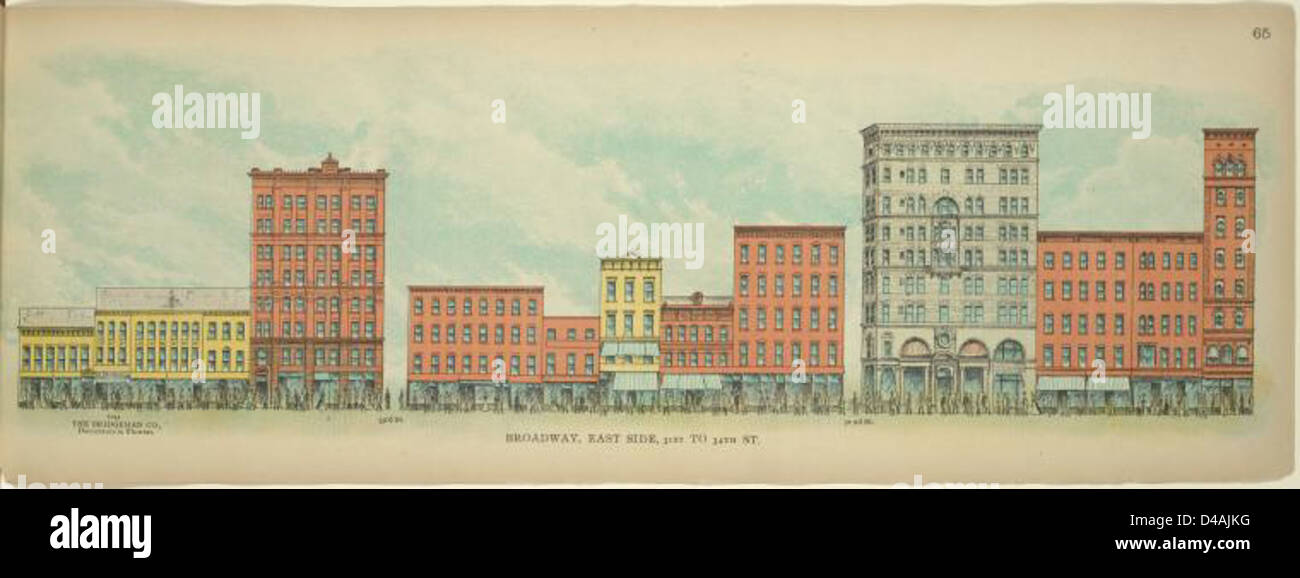 This 1899 photograph captures Broadway on the East Side of New York ...