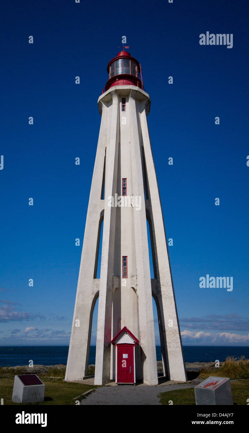 Pointe-au-Pere Lighthouse in Gaspesie-Canada Stock Photo - Alamy