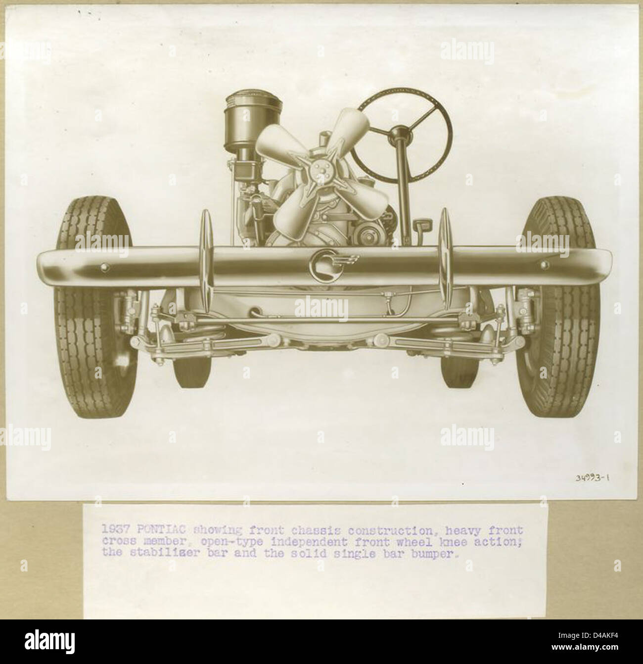 1937 Pontiac - showing front chassis construction Stock Photo - Alamy