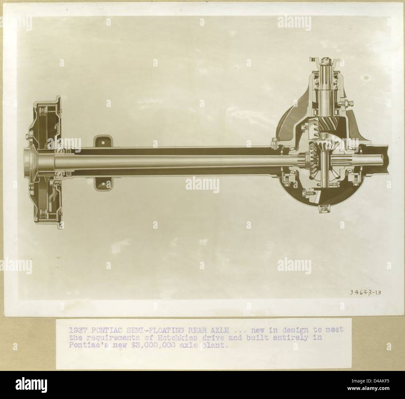 1937 Pontiac - Semi-floating Rear Axle Stock Photo - Alamy