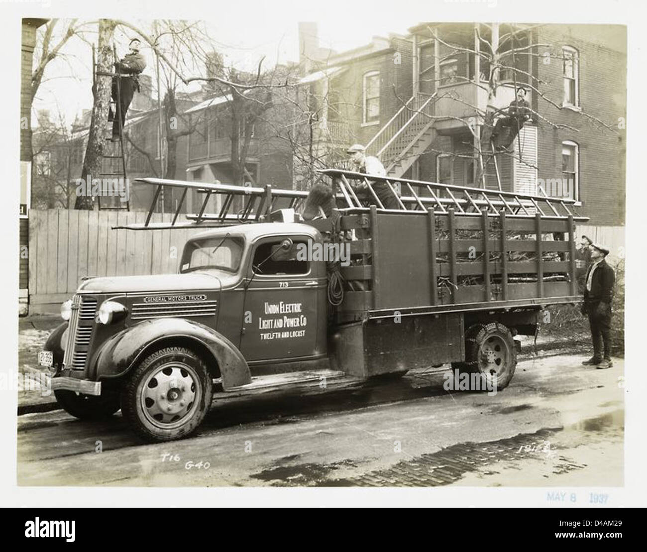 This image features a Model T 16 G 40 truck used by Union Electric ...