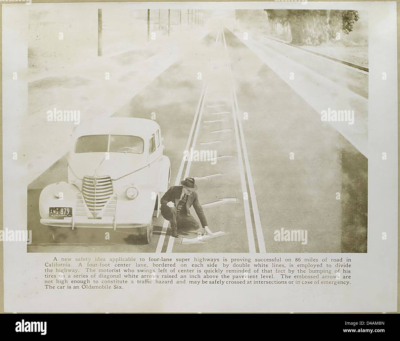 A photograph illustrating a safety concept developed by General Motors ...