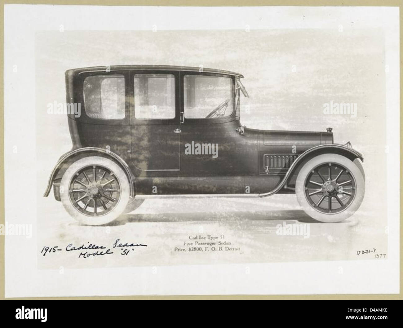 The 1915 Cadillac Sedan Model 51 is shown in this image, representing ...