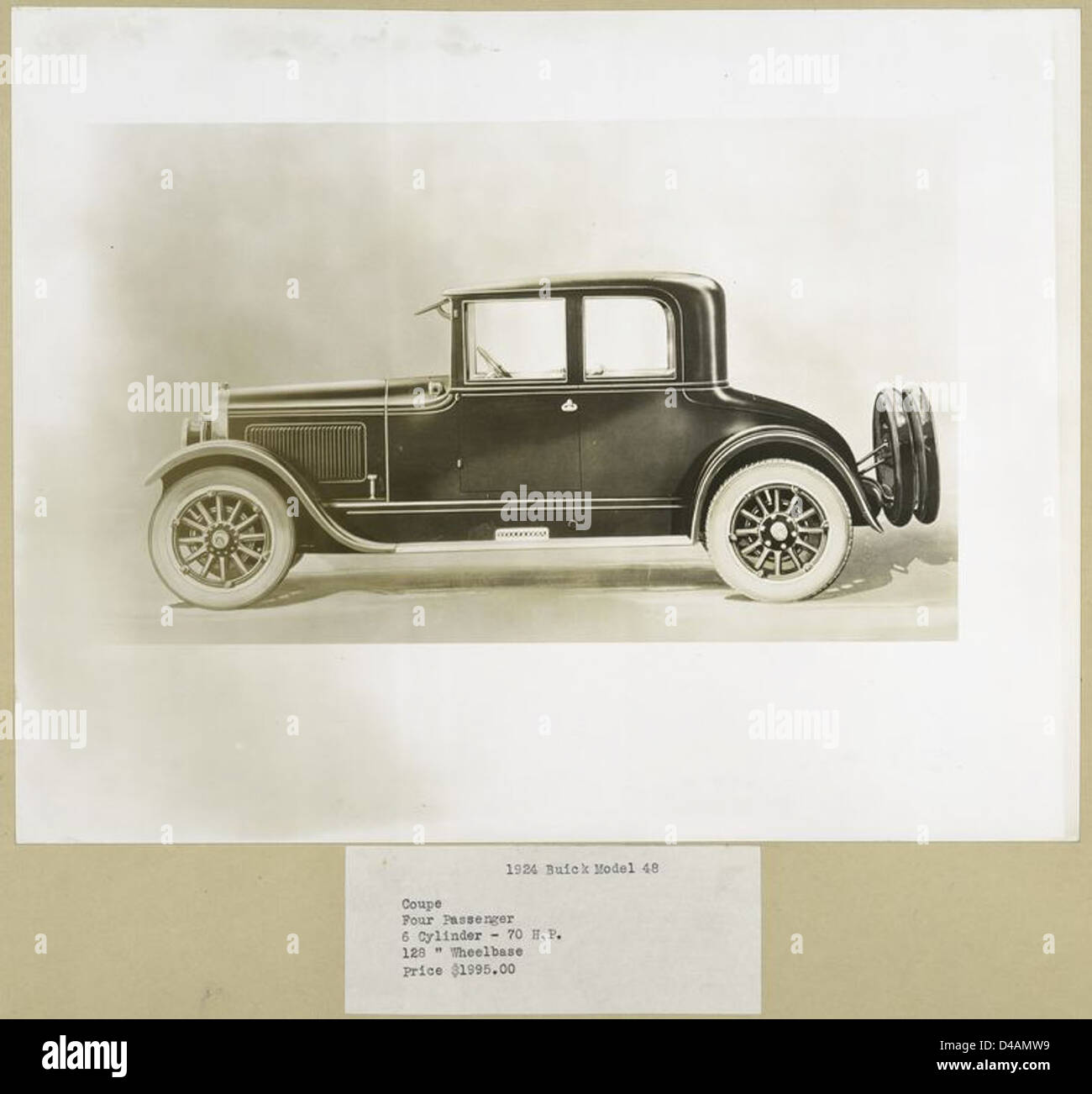 The 1924 Buick Model 48 is a four-passenger coupe, highlighting the ...