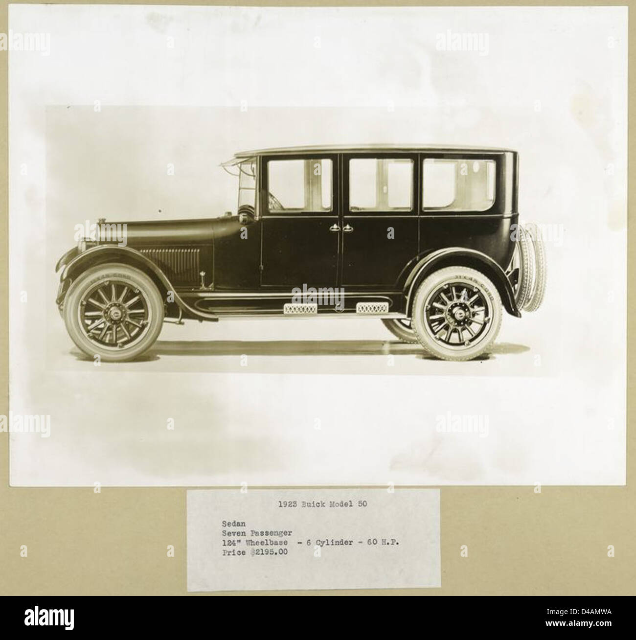 This image shows the 1923 Buick Model 50 sedan, a seven-passenger car ...