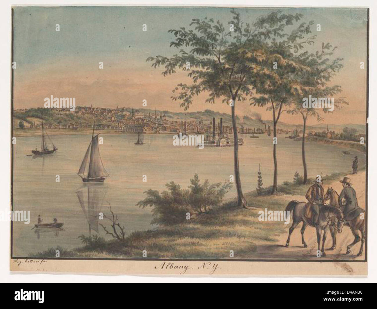 An 1845 photograph of Albany, New York, showcasing the city’s early ...