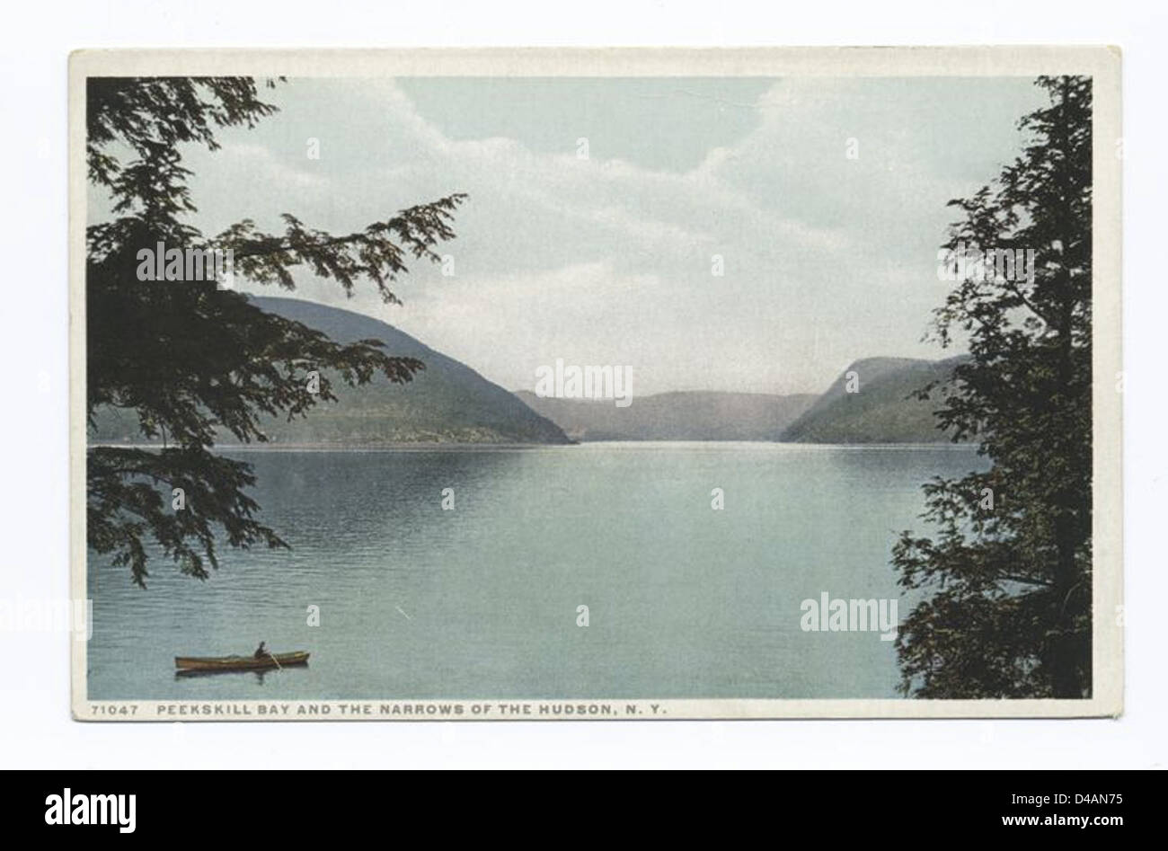 A 1914 image of the Bay and Narrows of the Hudson River in Peekskill ...