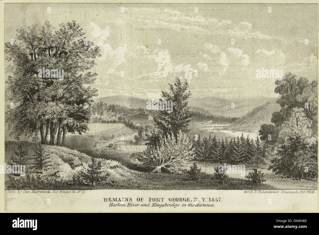 This image depicts the remains of Fort George, New York, near the ...