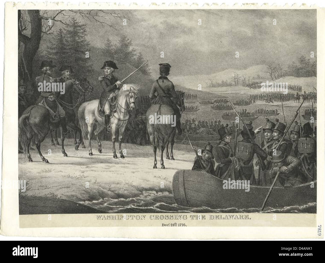 The iconic image of George Washington crossing the Delaware River on ...