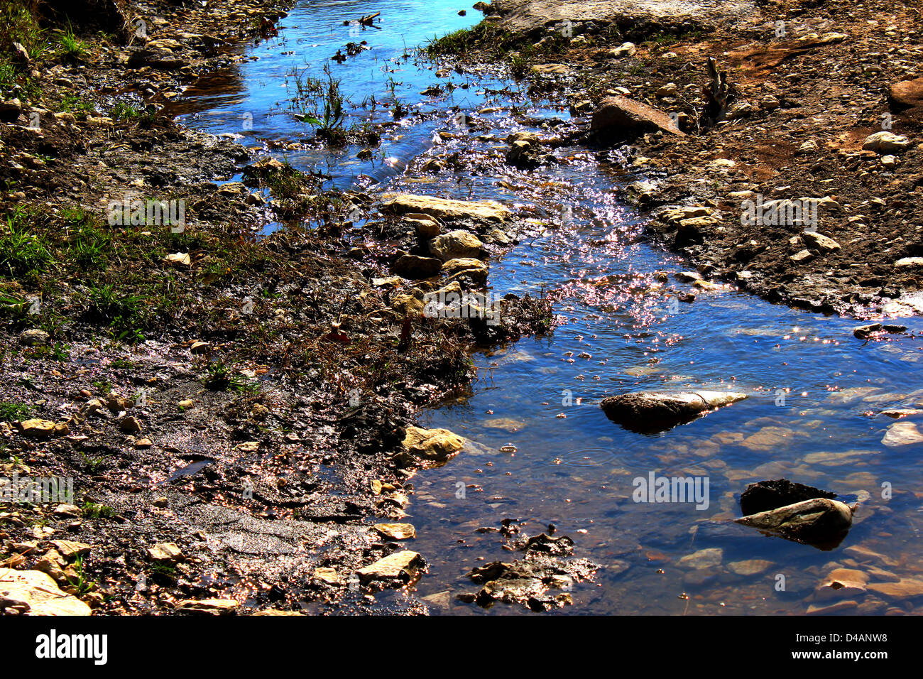 This picture captivates the beauty of a natural flowing stream Stock ...