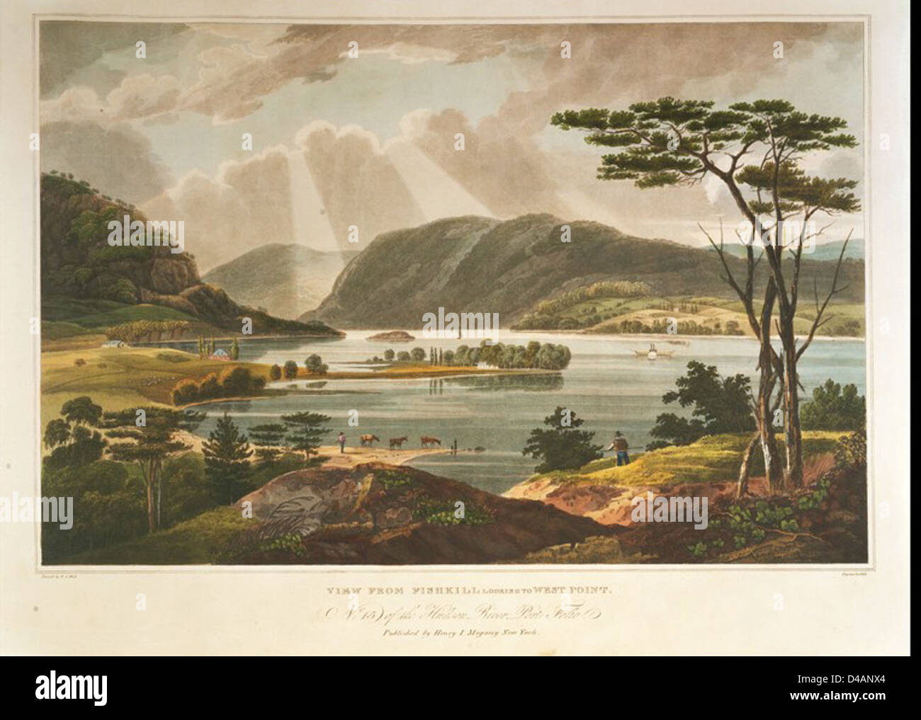 A view from Fishkill across the Hudson River to West Point, capturing ...