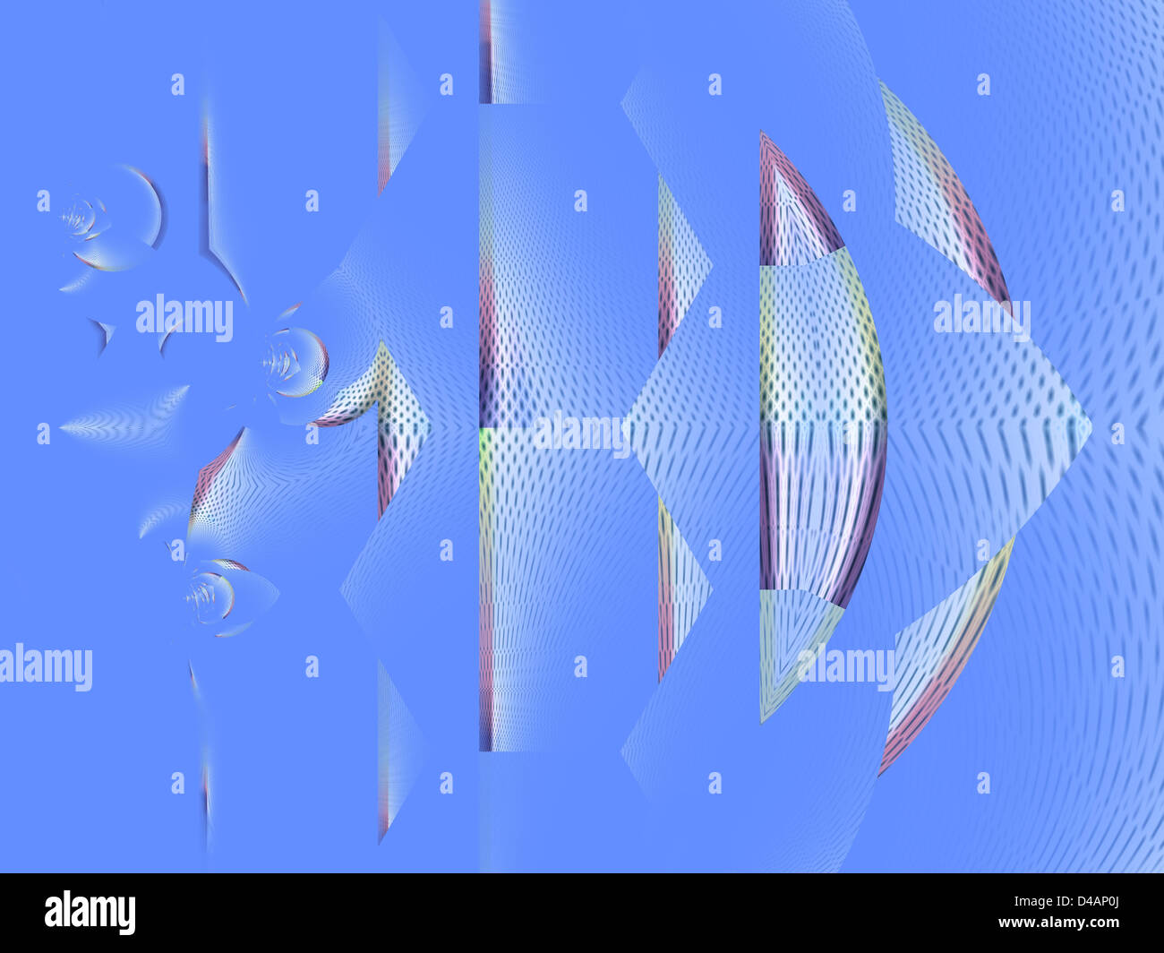 Abstract blue color decorative modern shape Stock Photo - Alamy