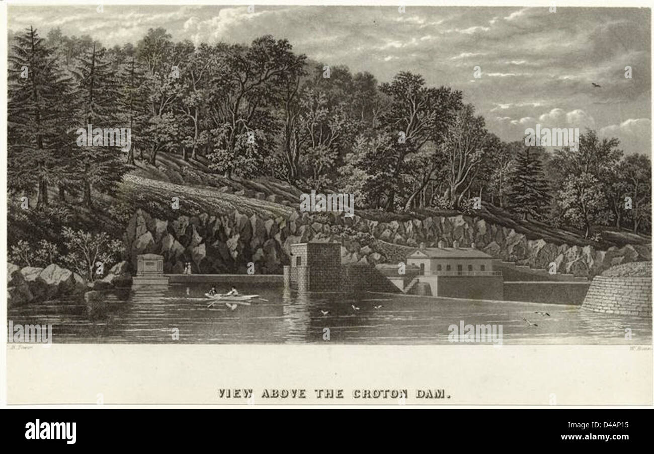 This image shows an aerial view of the Croton Dam, an essential ...