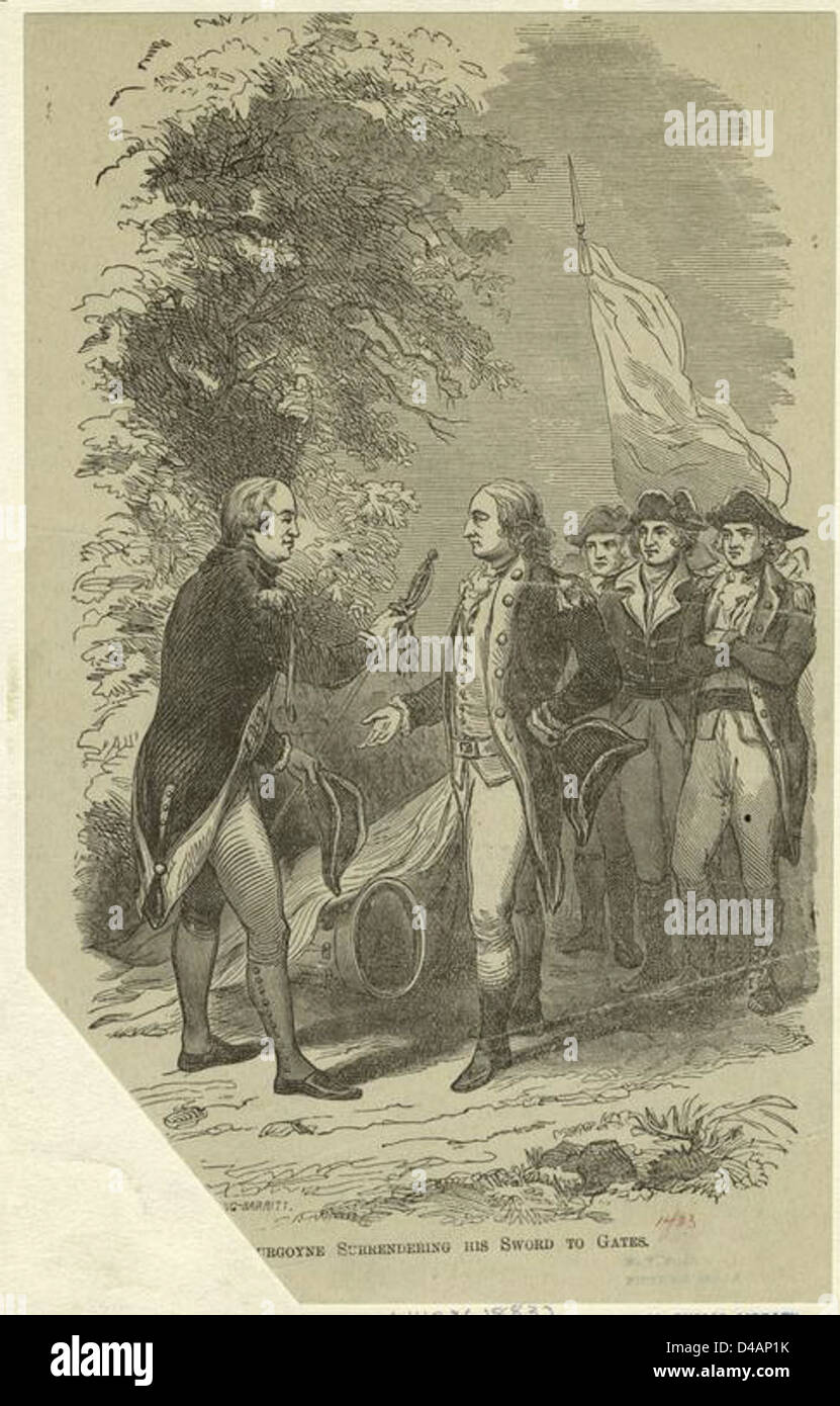 John burgoyne surrender at saratoga hi-res stock photography and images ...