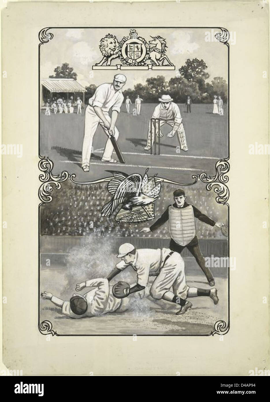 Cricket vs. baseball Stock Photo - Alamy