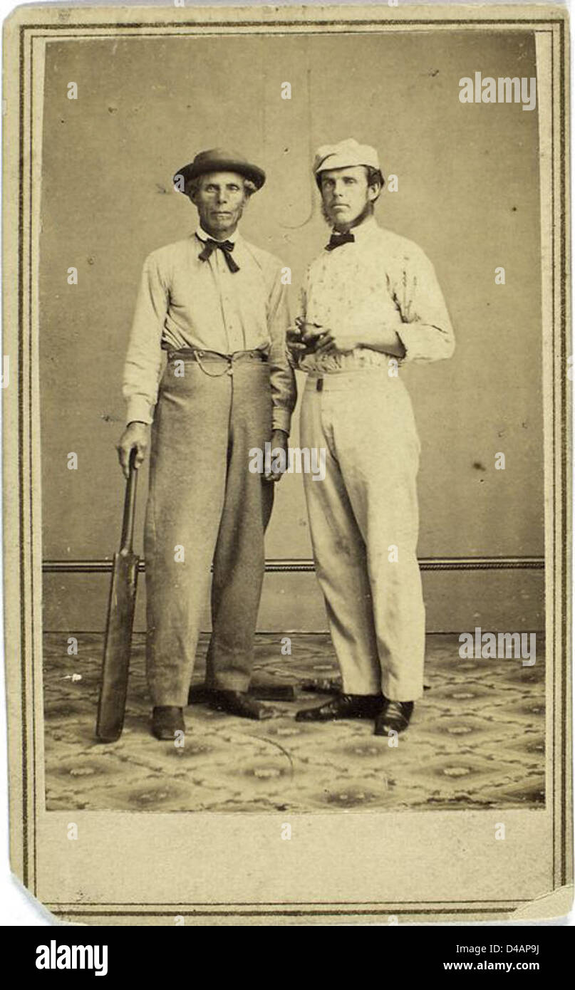 A photograph of baseball pioneers Harry Wright and his father Sam ...