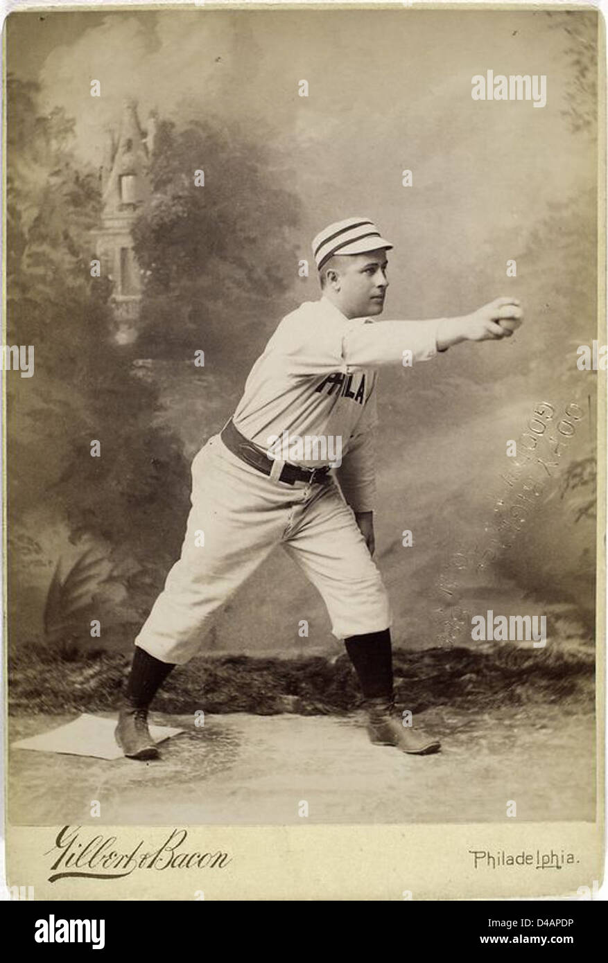 A photograph of George Pinkney, an infielder for the Brooklyn Dodgers ...
