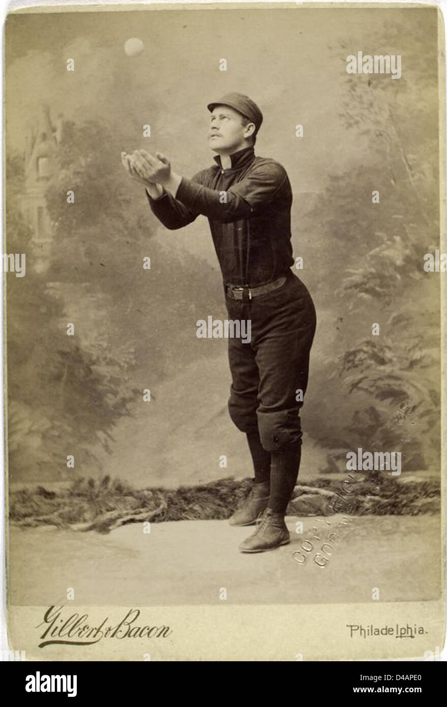 A photograph of Ben Sanders, a player for the Philadelphia Quakers ...