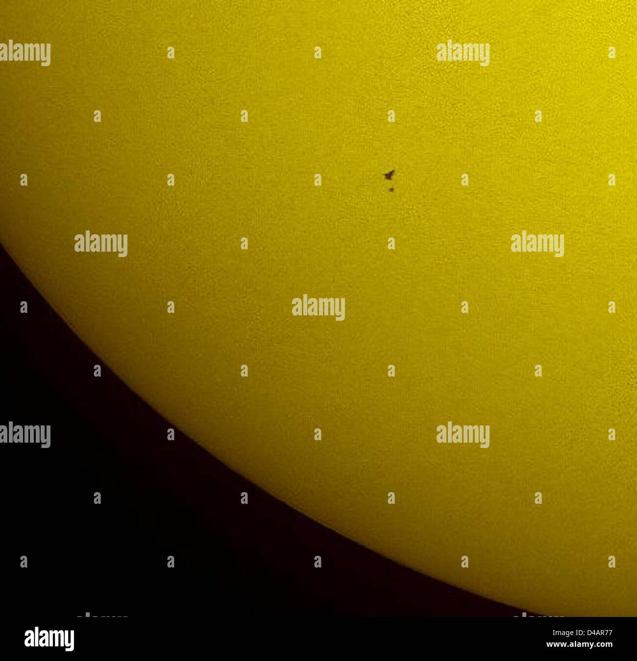 STS-125 Atlantis and Hubble Solar Transit Stock Photo - Alamy