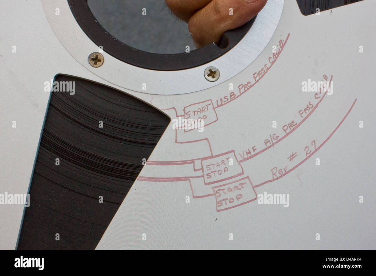 A detailed image of an Apollo data tape used for recording telemetry ...