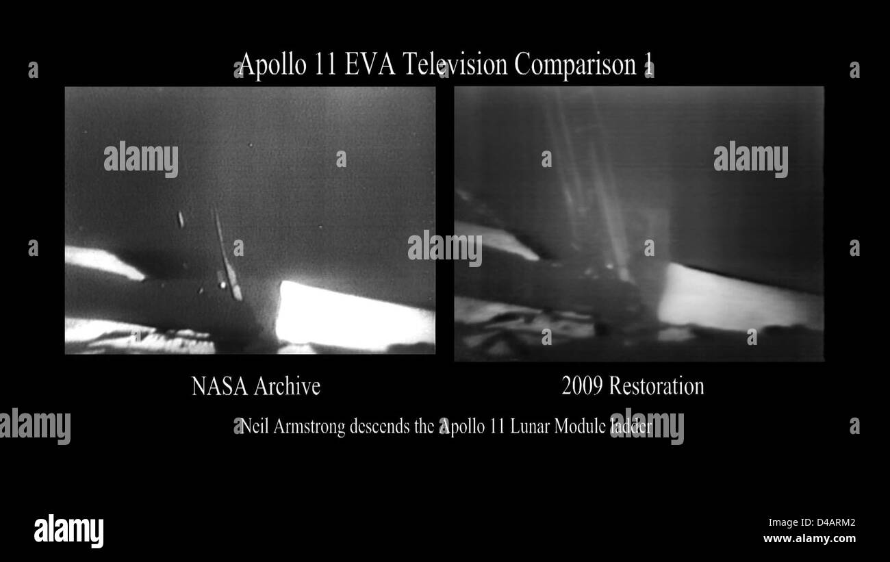 A comparison between Neil Armstrong's first step on the Moon during the ...