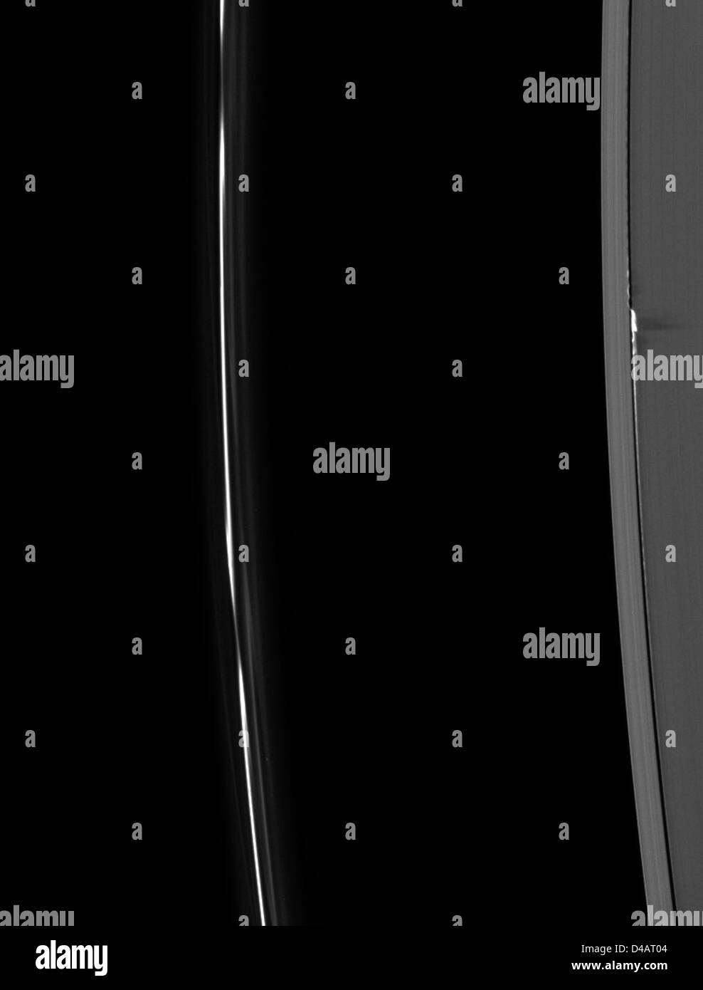 NASA’s Cassini spacecraft captured an image of Daphnis, a moon of ...