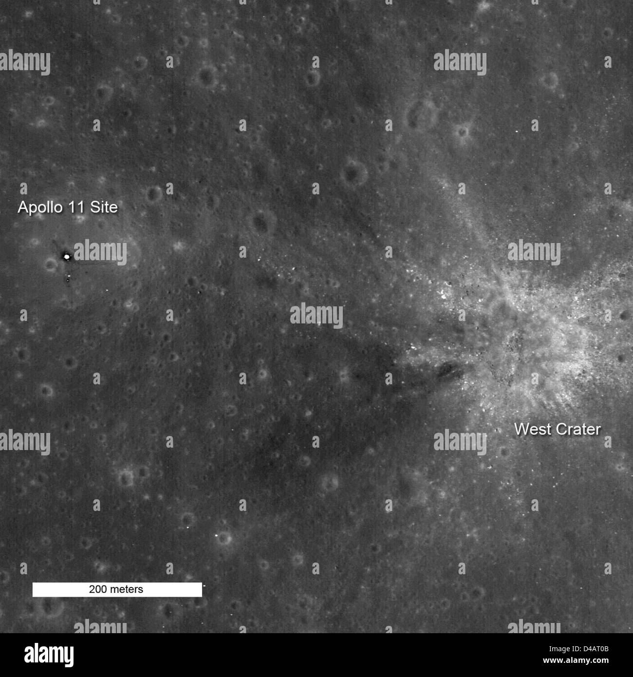 LRO Gets Additional View of Apollo 11 Landing Site Stock Photo - Alamy