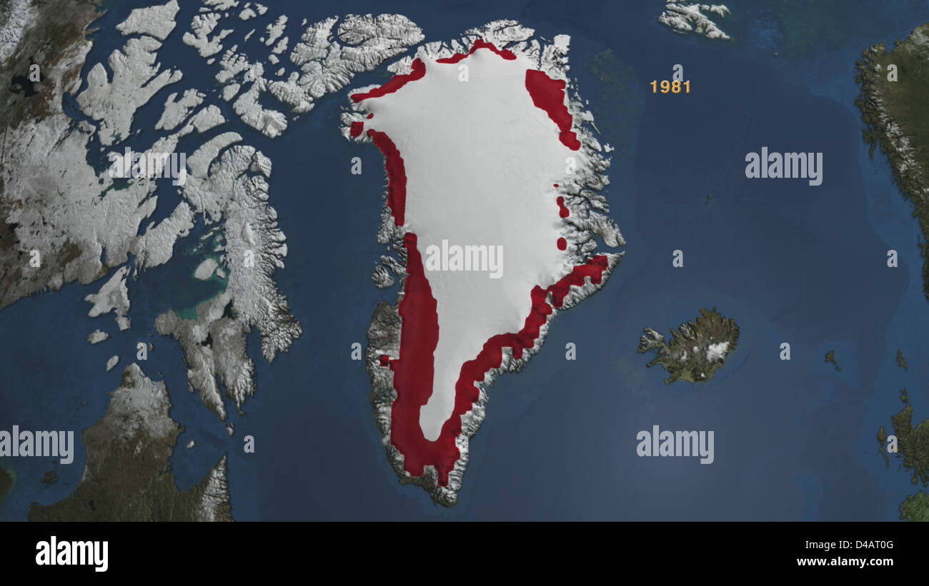 Greenland ice sheet melt satellite hi-res stock photography and images ...