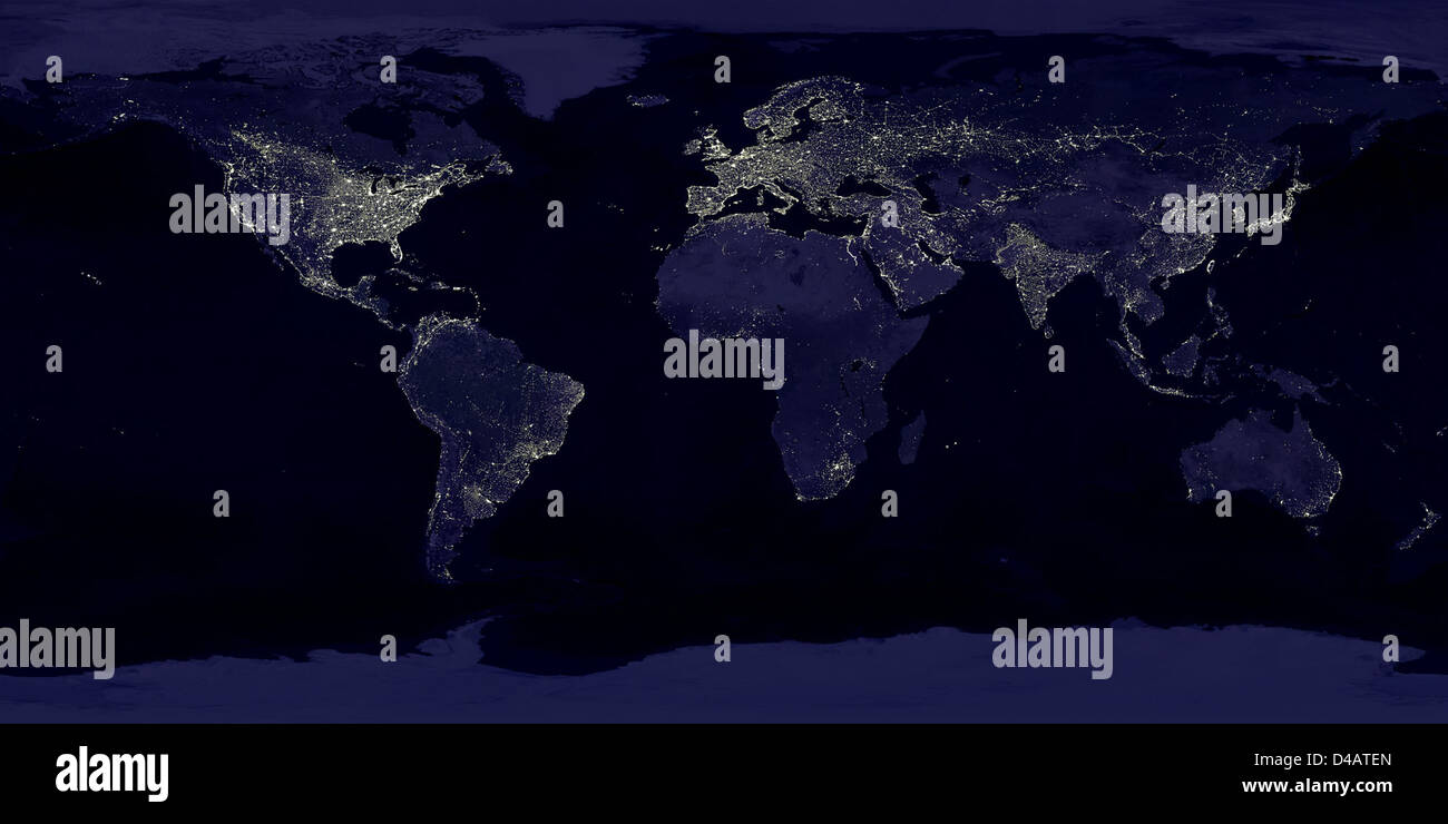 Illuminated earth light pollution hi-res stock photography and images ...