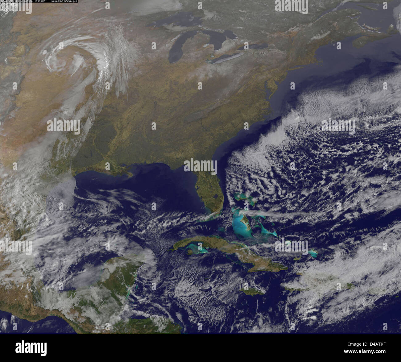 The GOES (Geostationary Operational Environmental Satellite) captured a ...
