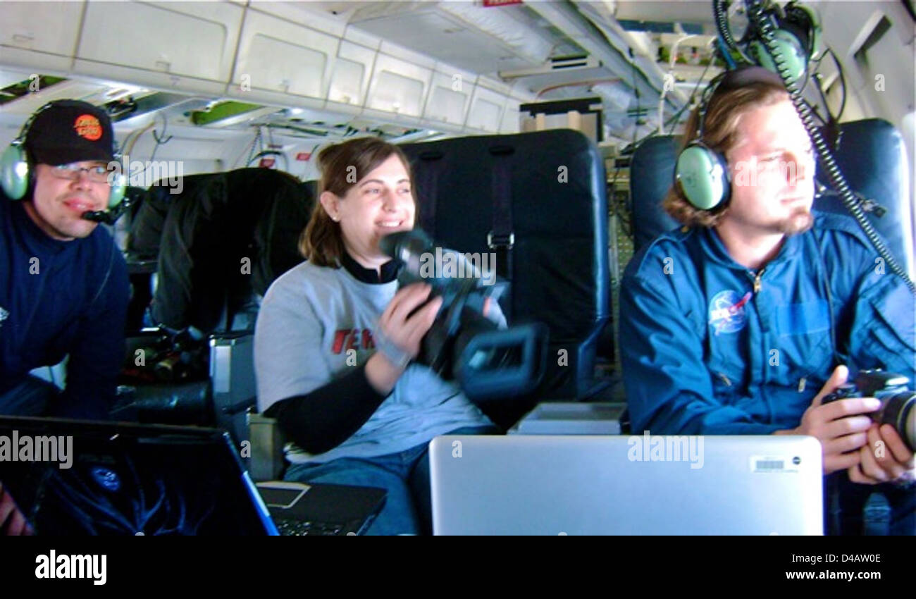 Michelle Williams onboard Icebridge's DC-8 Flying Science Laboratory ...