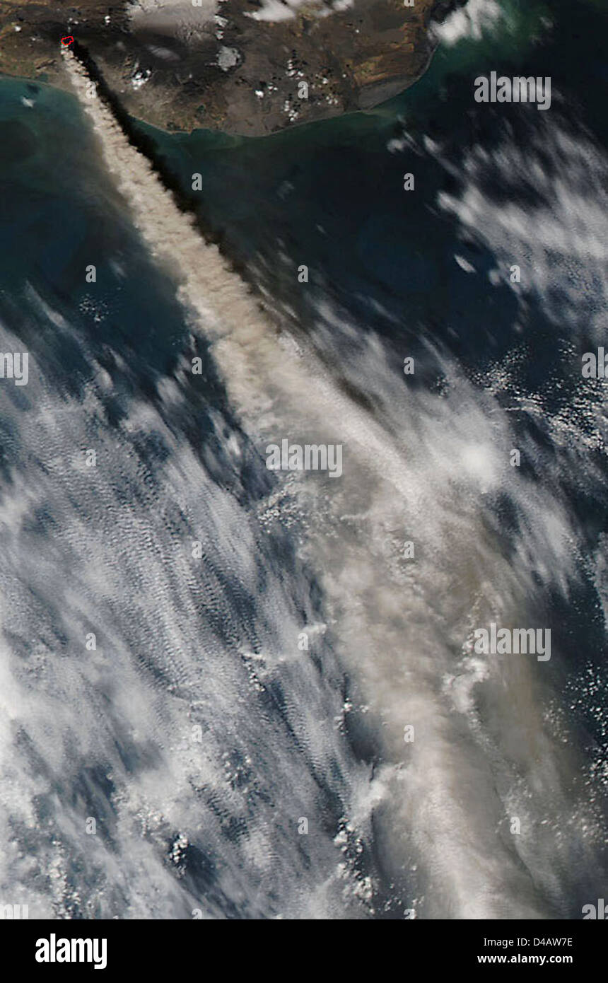 On May 10th, NASA captured satellite imagery of the ash plume from the ...