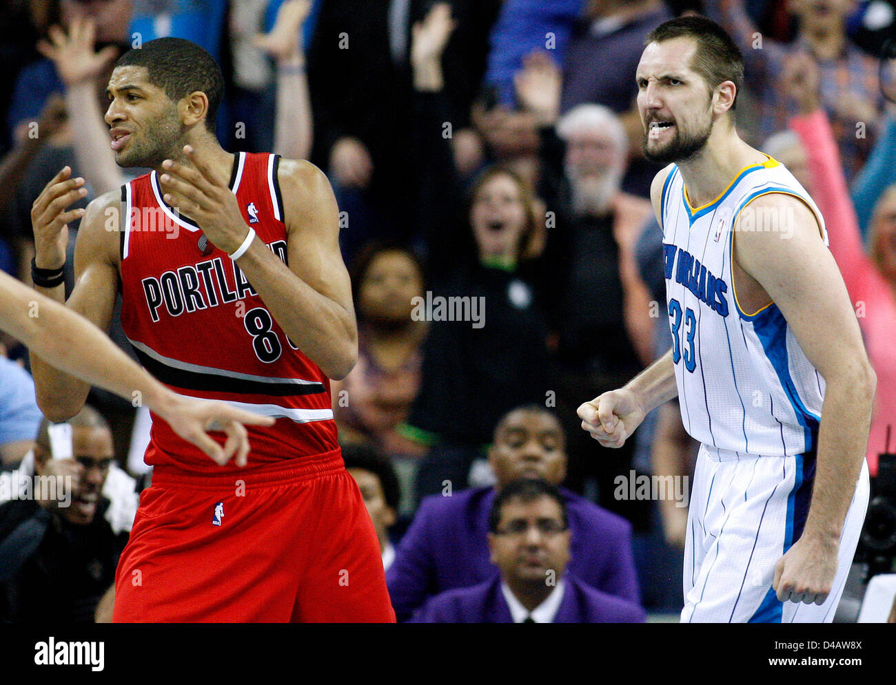 New Orleans, Louisiana, USA. 10th March 2013. New Orleans Hornets power ...