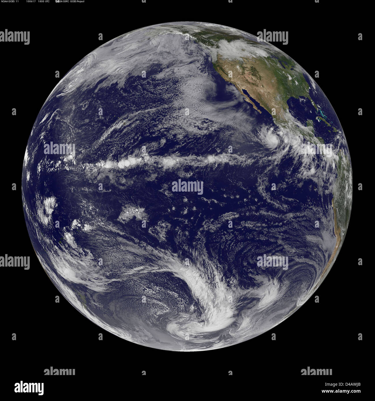 NASA's GOES-11 satellite captured a full disk view of Earth, providing ...