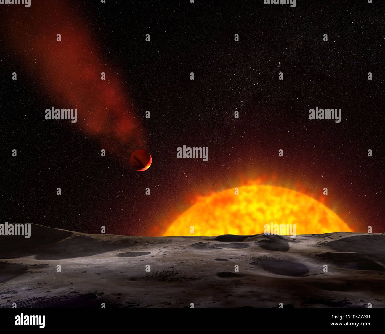 NASA Finds Super-Hot Planet with Unique Comet-Like Tail Stock Photo - Alamy