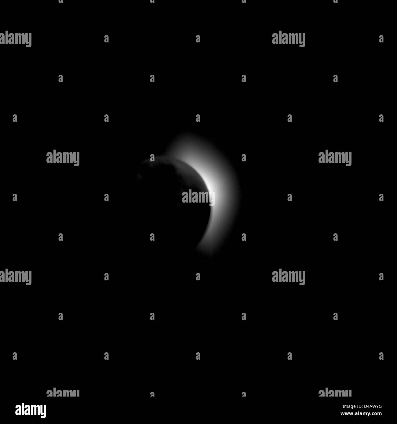 A photograph of the solar corona taken on July 19, 1969, during the ...