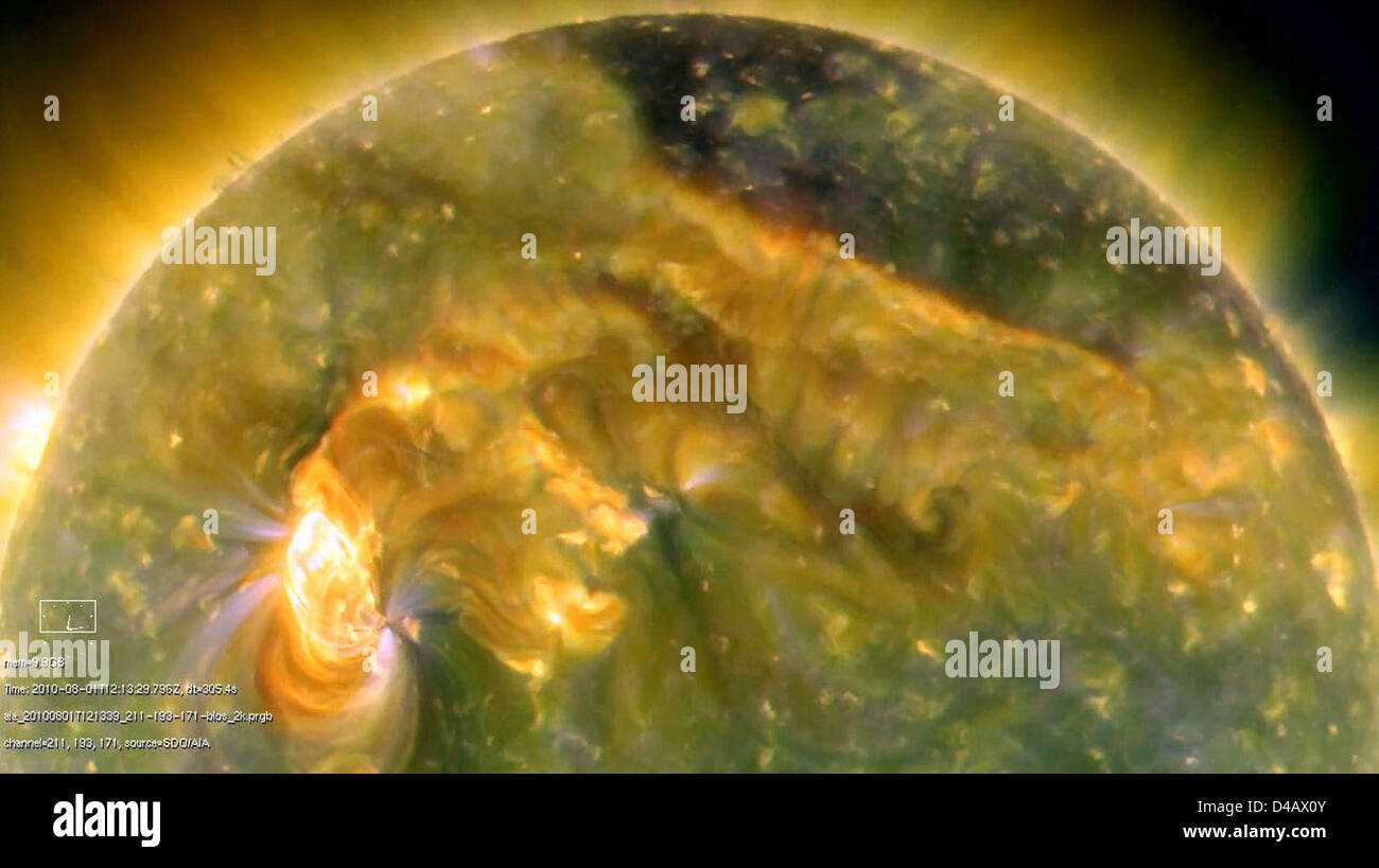 A coronal mass ejection (CME) from the Sun, observed by NASA’s Goddard ...