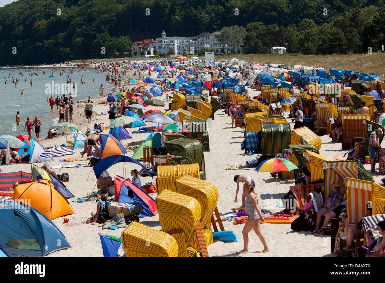 Holiday on the beach at Rygen, Germany Stock Photo - Alamy