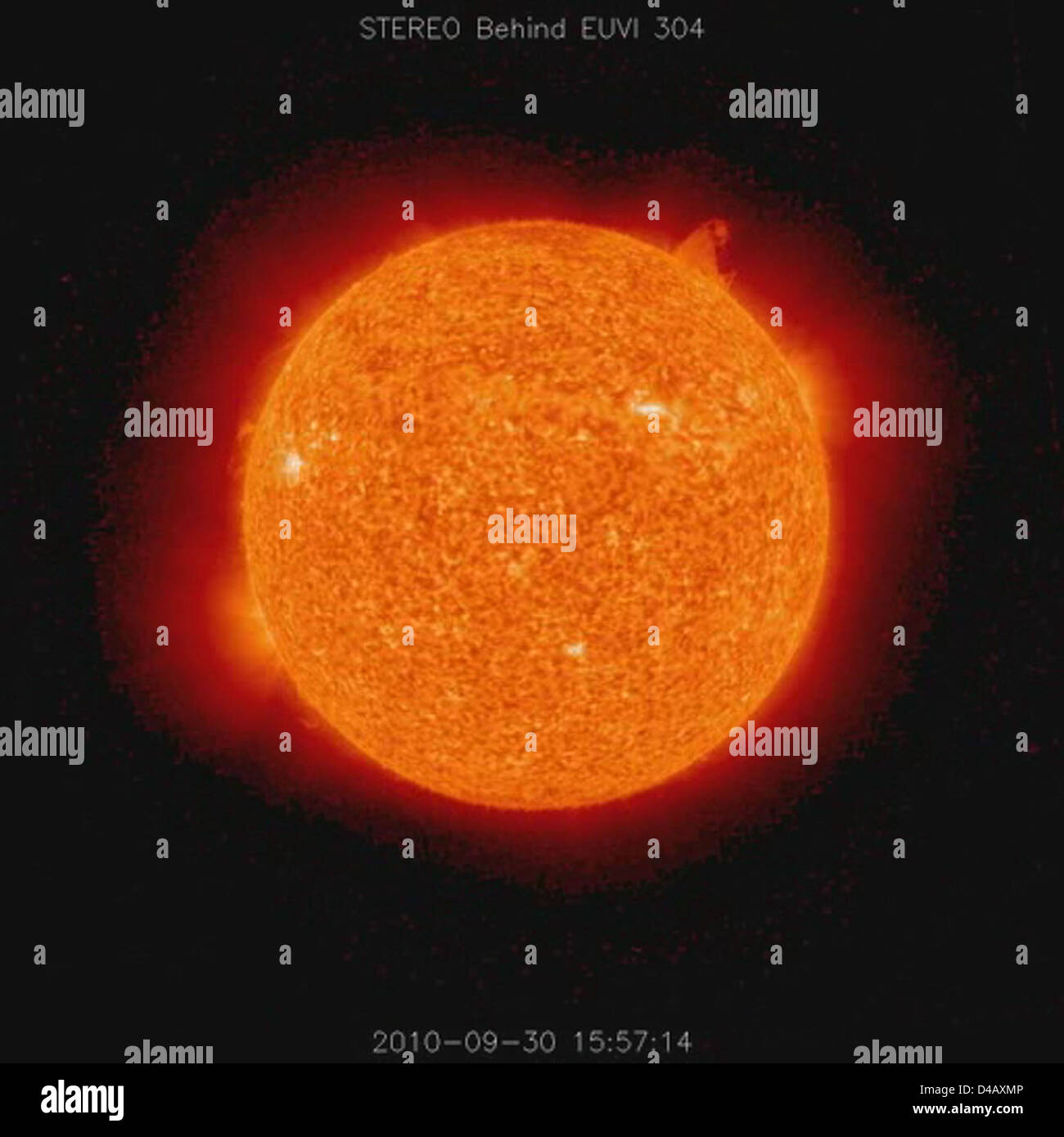 On October 8, 2010, a broad solar prominence eruption was captured by ...