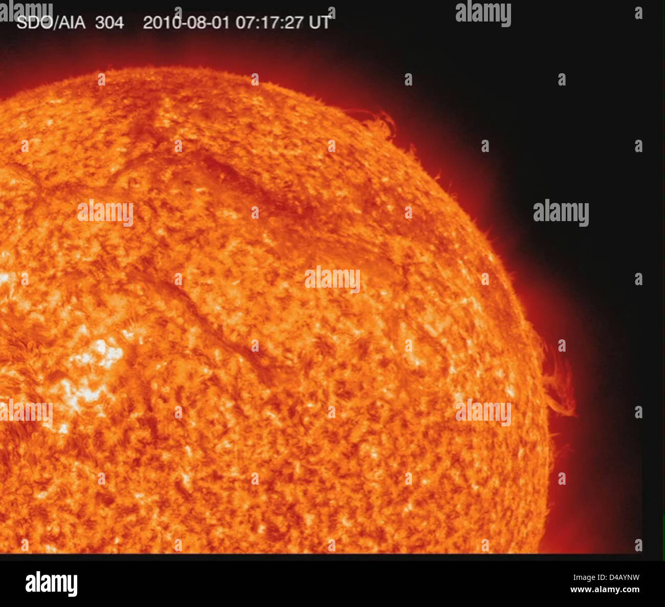 NASA's SDO Catches a Double Solar Eruption [video] Stock Photo - Alamy