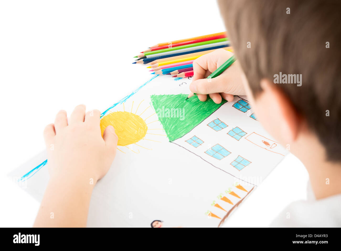 Child drawing hi-res stock photography and images - Alamy