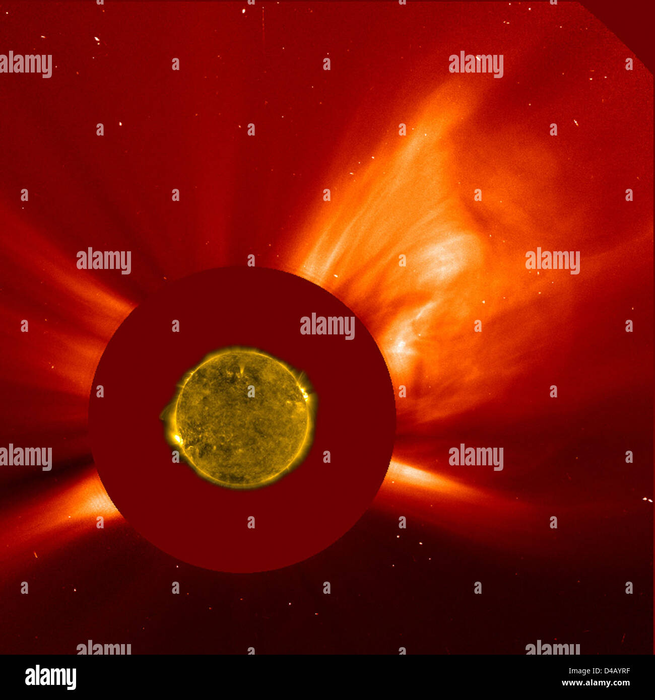 NASA Satellite Catches the Sun P-P-P-Popping Off Stock Photo - Alamy