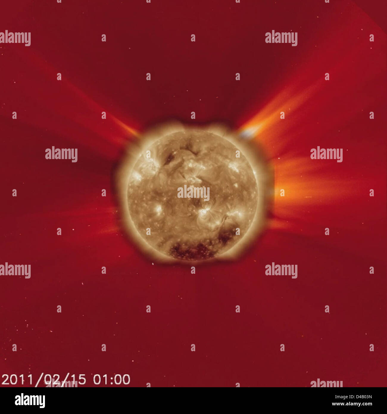 Large Flare and CME [hd video] Stock Photo - Alamy